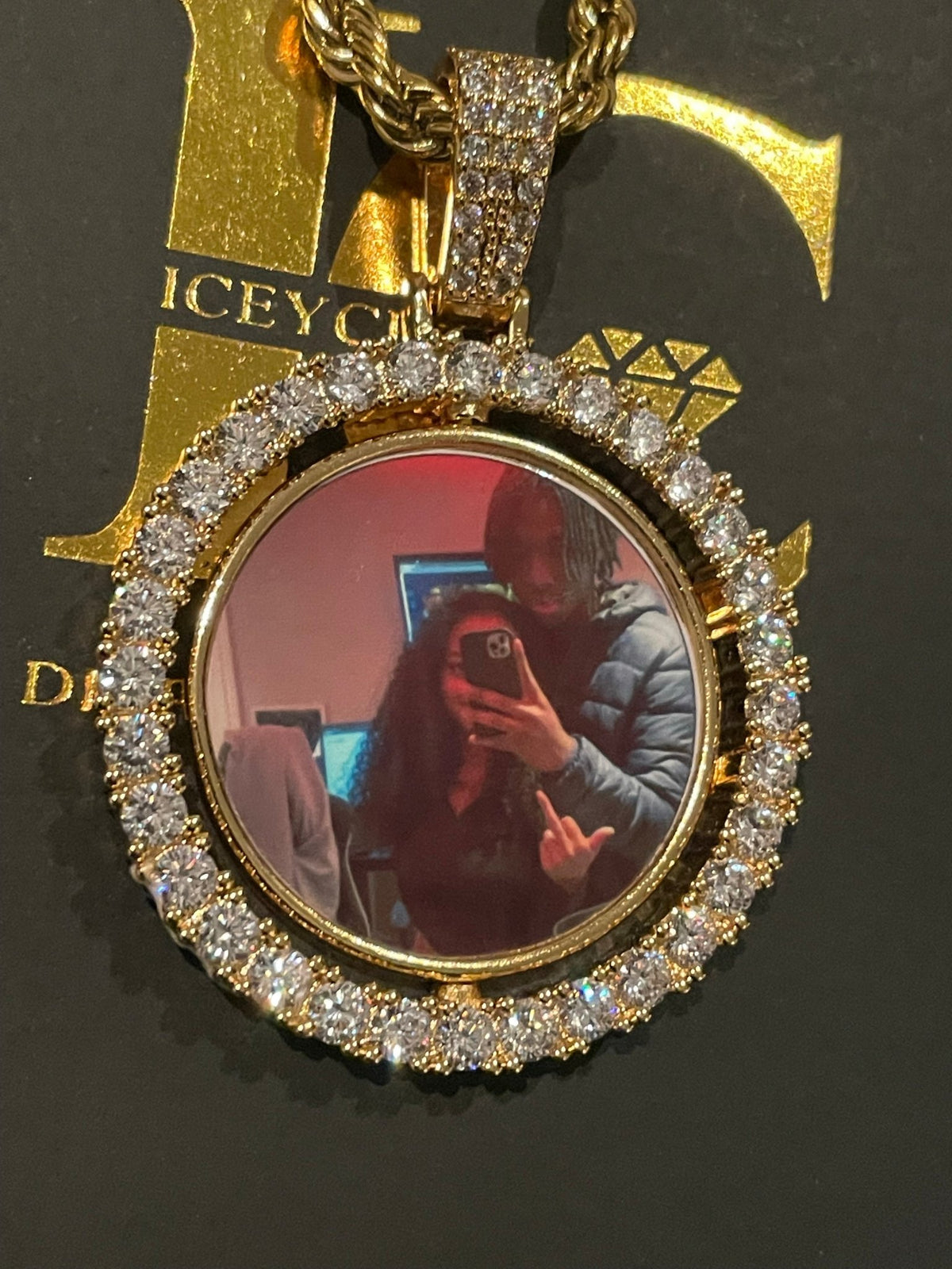 Custom Double Sided Spinning Photo Pendant | IceyCrew